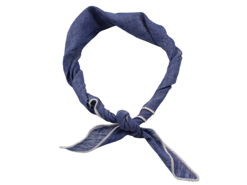 Blue Linen Blend Neckerchief - Fine And Dandy