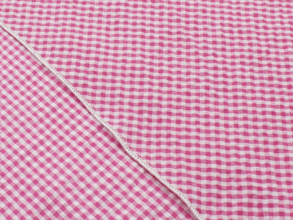 Pink Gingham Seersucker Neckerchief - Fine And Dandy