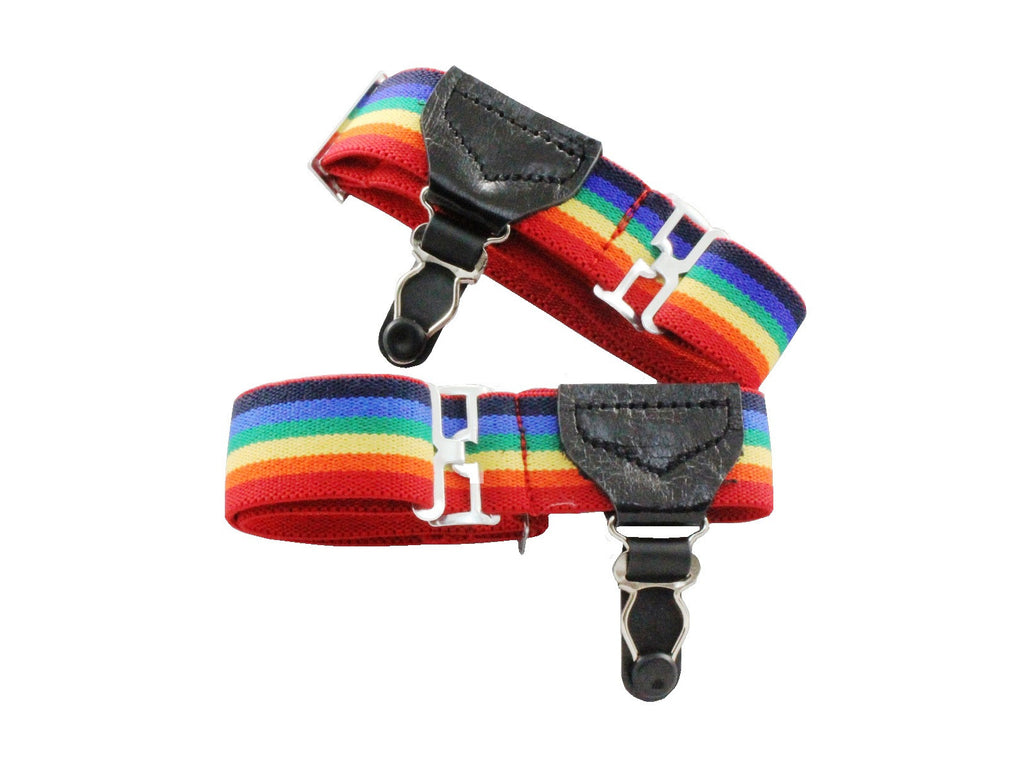 Rainbow Striped Sock Garters - Fine and Dandy – Fine And Dandy