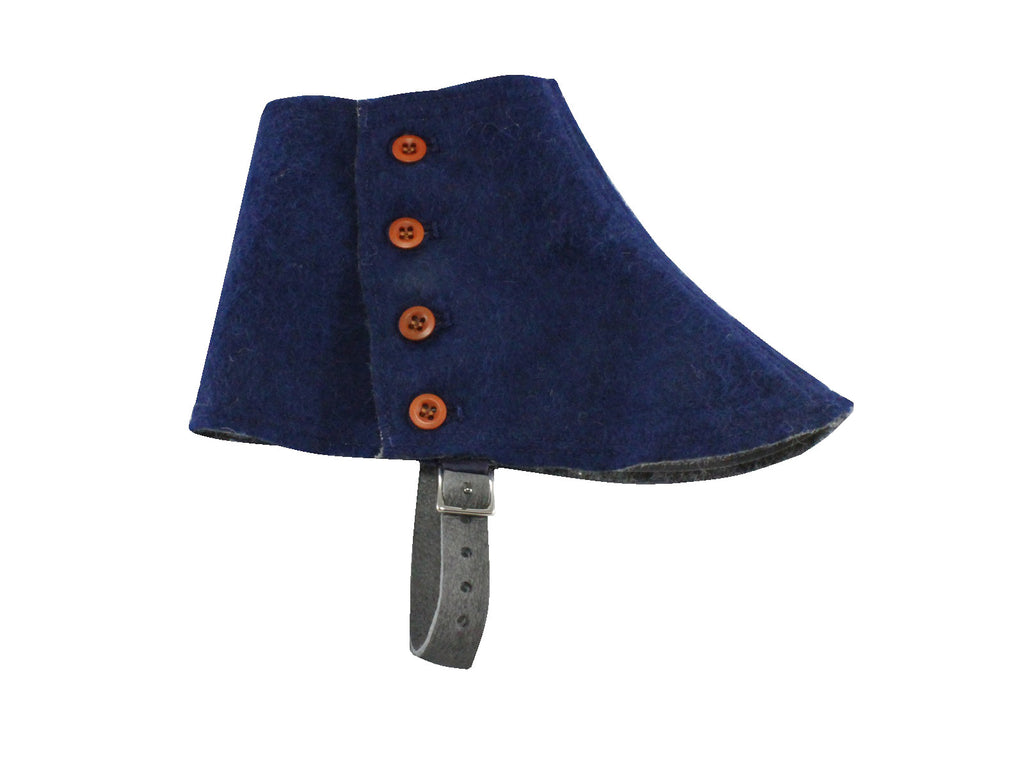 Navy Wool Felt Spats – Fine And Dandy